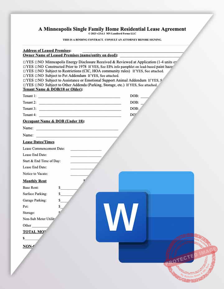 Minneapolis Inclusive Rental Criteria - Minnesota Landlord Forms